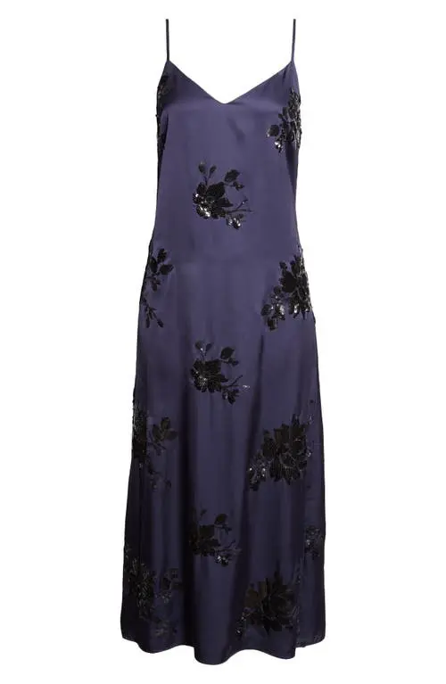 Ramy Brook Shannon Placed Sequin Floral Slipdress