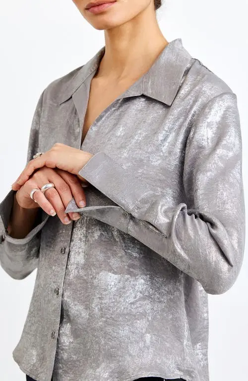 Bella Dahl Metallic Button-up Shirt