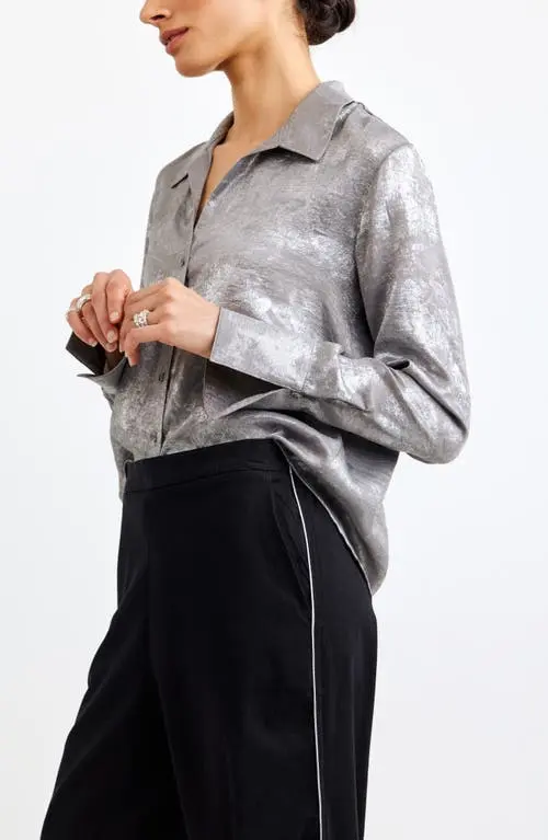 Bella Dahl Metallic Button-up Shirt