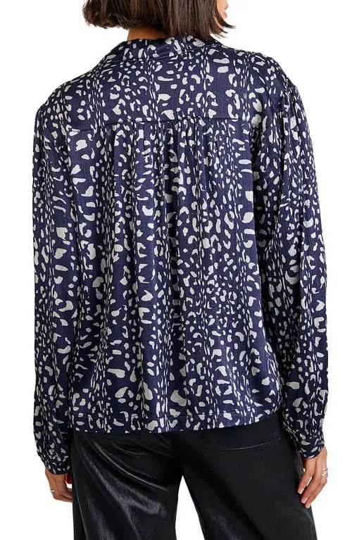 Bella Dahl Pebbled Satin Button-up Shirt