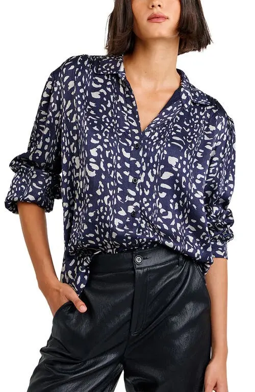 Bella Dahl Pebbled Satin Button-up Shirt