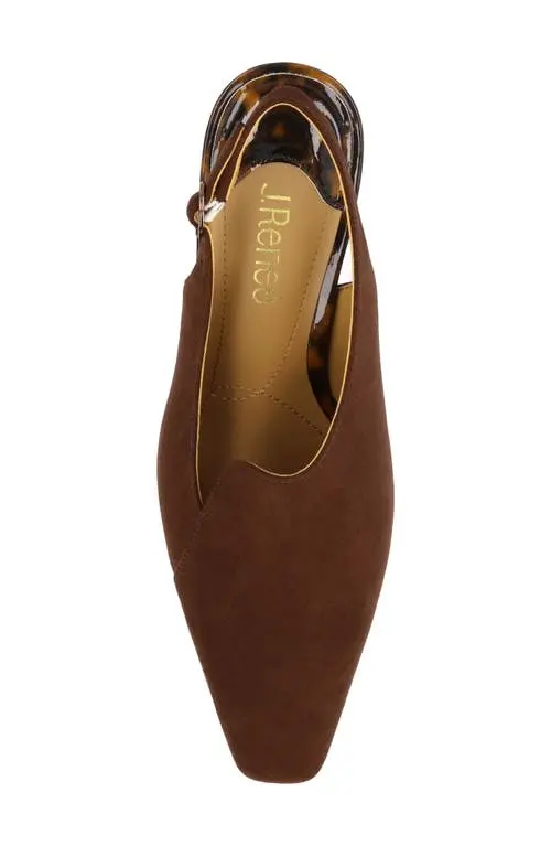 J. Reneé Prissy Slingback Pumps - Chocolate
