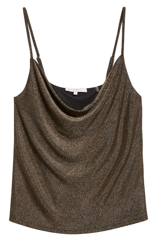 Ramy Brook Carla Metallic Cowl Neck Camisole - Gold Knit