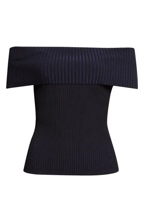 Ramy Brook Foldover Off-the-shoulder Rib Top