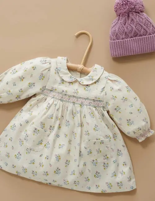 PUREBABY Floral Smocked Dress