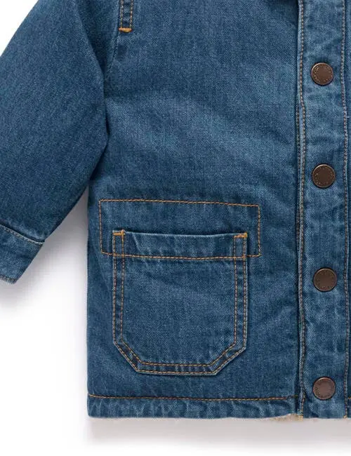 PUREBABY Denim Faux Shearling Jacket