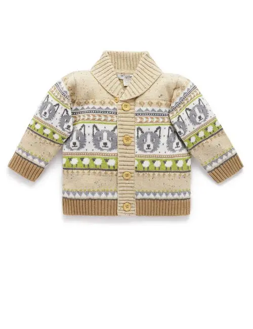 PUREBABY Sheep Dog Cardigan