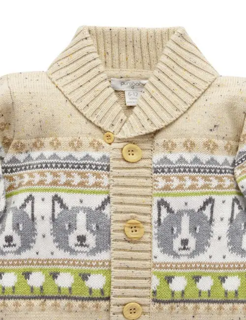 PUREBABY Sheep Dog Cardigan