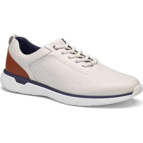 Johnston & Murphy Prentiss 2 Waterproof Sneaker - White Waterproof Full Grain