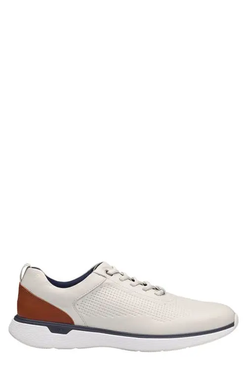 Johnston & Murphy Prentiss 2 Waterproof Sneaker - White Waterproof Full Grain