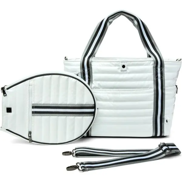 THINK ROYLN Tennis Bag & Racket Cover - White Patent