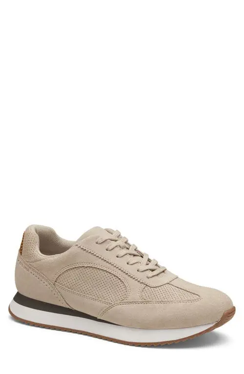 Johnston & Murphy Chase Perforated Sneaker - Beige Suede