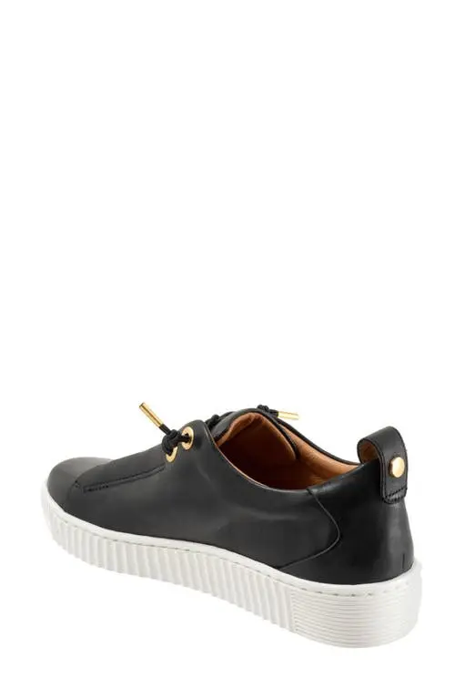 Eos Platform Leather Slip-on Sneakers - Black