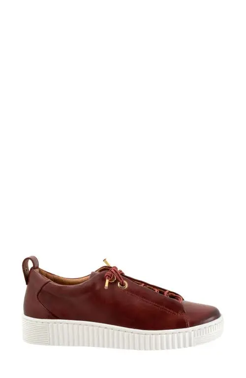 Eos Platform Leather Slip-on Sneakers - Bordeaux