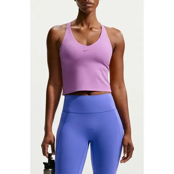 Nike Support Padded Sports Bra Tank - Light Magenta/dusty Berry