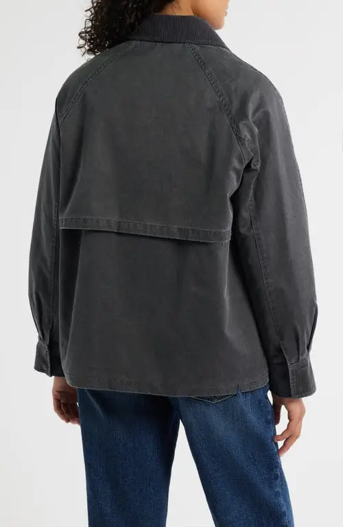 Lucky Brand Cotton Blend Barn Jacket - Gunmetal