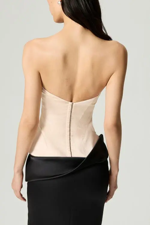NOCTURNE Draped Sweetheart Corset Dress