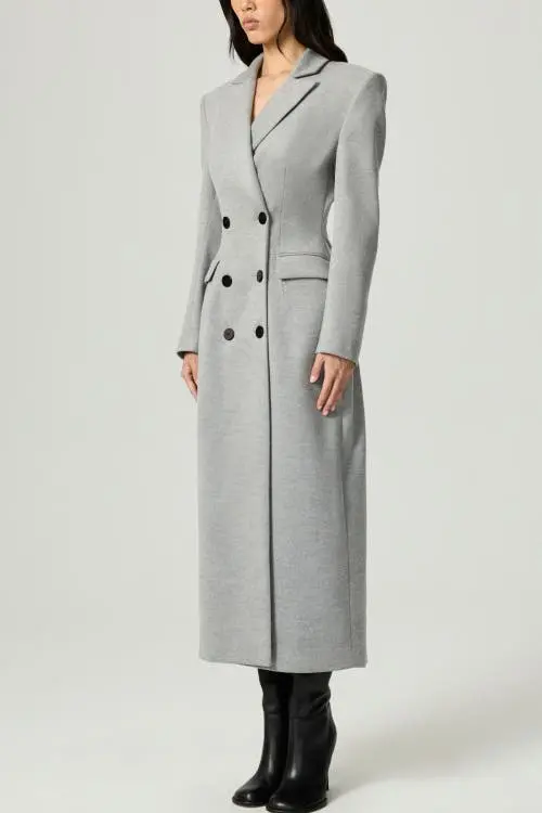 NOCTURNE Structured Double-breasted Maxi Coat