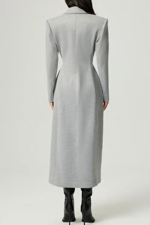 NOCTURNE Structured Double-breasted Maxi Coat