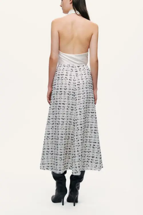 NOCTURNE Patterned A-line Midi Skirt