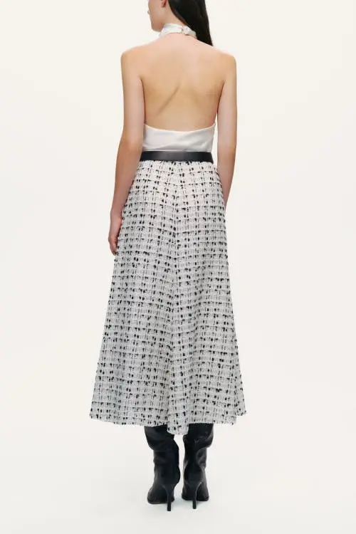 NOCTURNE Patterned A-line Midi Skirt