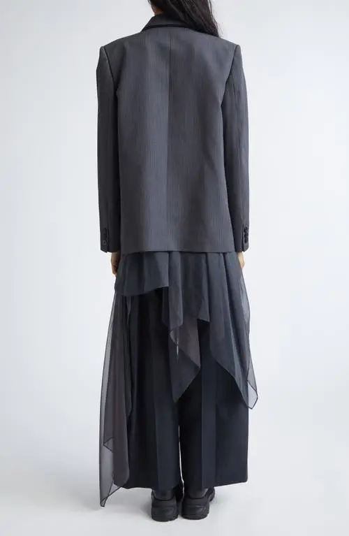 Sacai Striped Doeskin Jacket