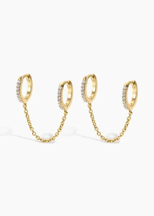 ELECTRIC PICKS Double Down Earrings - Gold