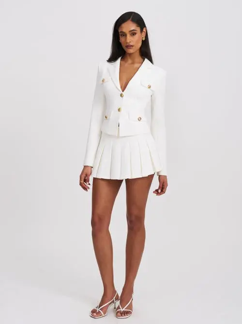 MISS CIRCLE Tailored Button Blazer Jacket
