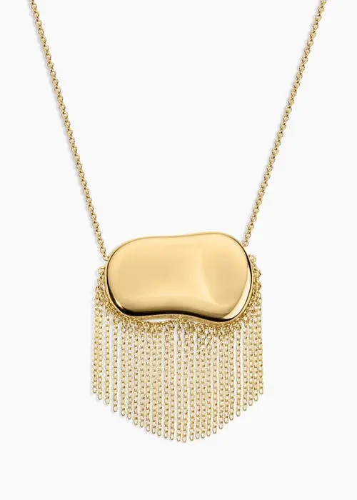 ELECTRIC PICKS Dakota Xl Fringe Bean Necklace - Gold