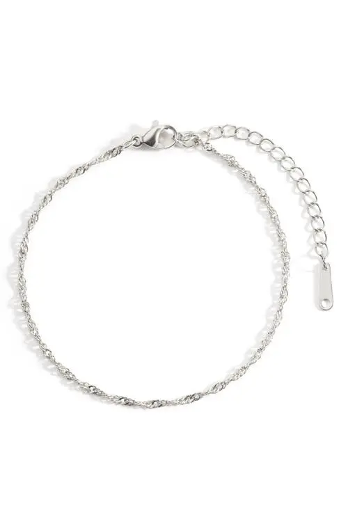 MINT & LILY Singapore Twist Bracelet - Silver