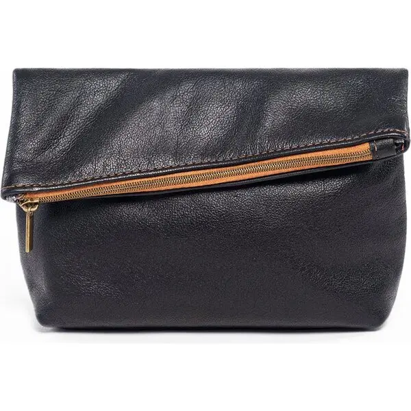 DEUX MAINS Asymmetric Makeup Bag - Black