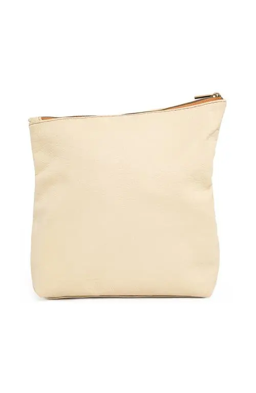 DEUX MAINS Asymmetric Makeup Bag - Bone