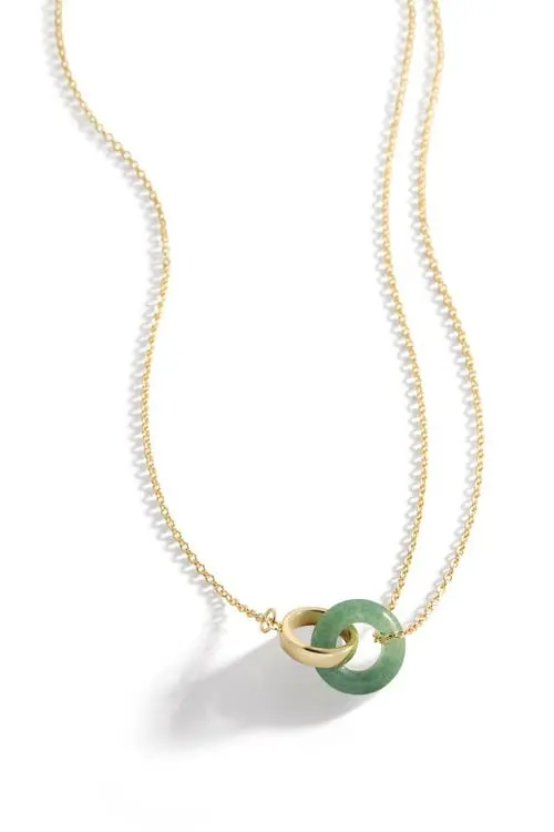 MINT & LILY Gemstone Connection Necklace - 18k Gold Over Sterling Silver