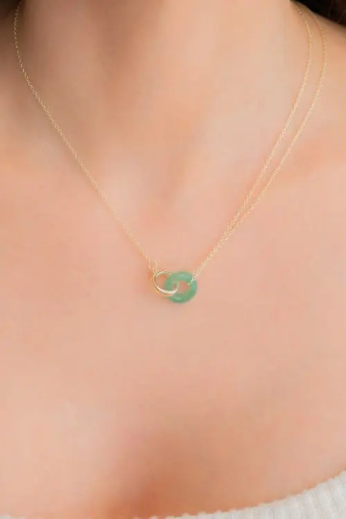 MINT & LILY Gemstone Connection Necklace - 18k Gold Over Sterling Silver