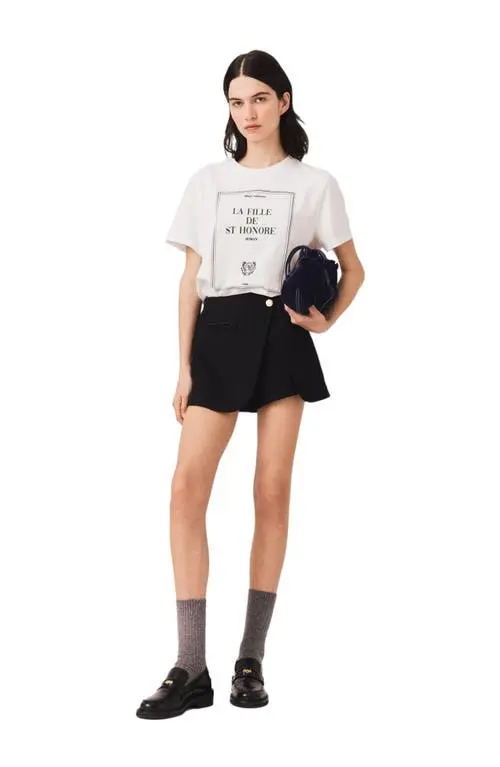 Maje Layered-effect Suit Skort
