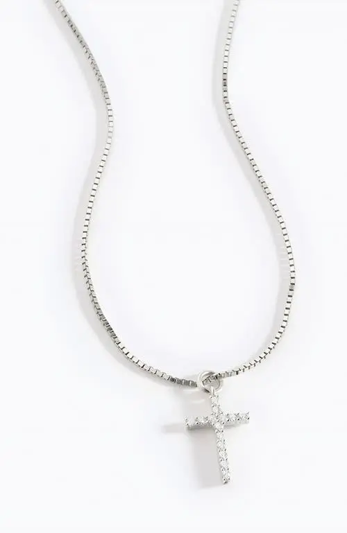 MINT & LILY Pave Cross Necklace - 925 Sterling Silver