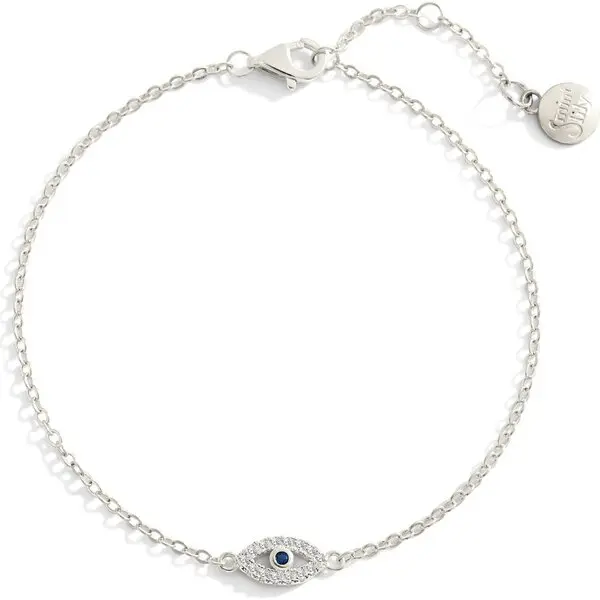 MINT & LILY Dainty Evil Eye Charm Bracelet - 18k Gold Plated