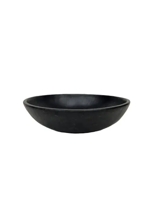 NIMMIT Longpi Stone Pottery Hand Made Serving Bowl - Black