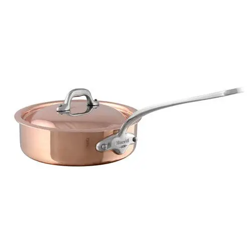 MAUVIEL M'150s 3 Quart Saute Pan With Cast Stainless Steel Handle