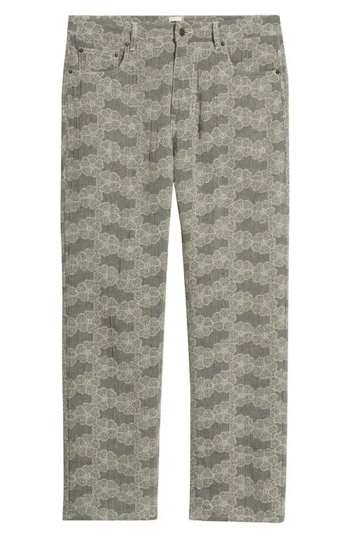 RIZORT Floral Corduroy Straight-leg Pants