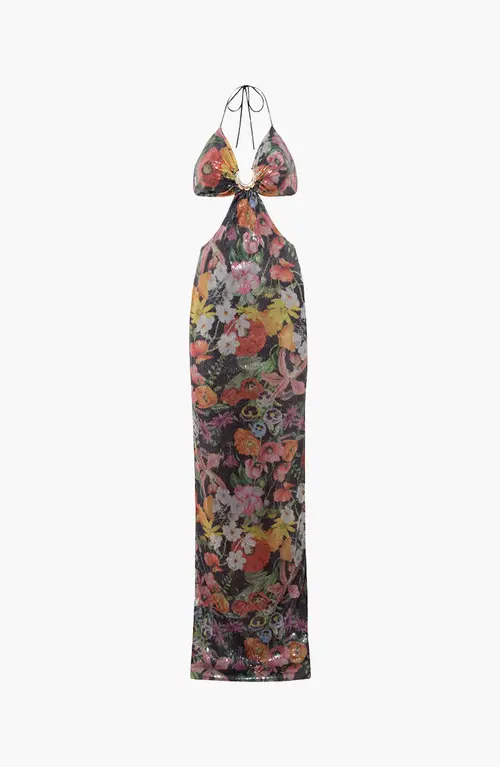 LUNA B Wildflower Maxi Dress - Printed Black