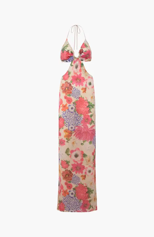 LUNA B Wildflower Maxi Dress - Printed Ecru