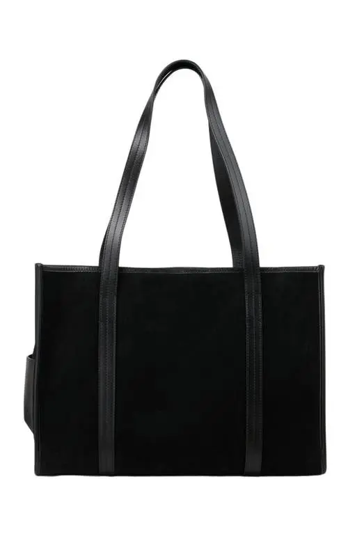 Sandro Suede Shopping Bag - Black