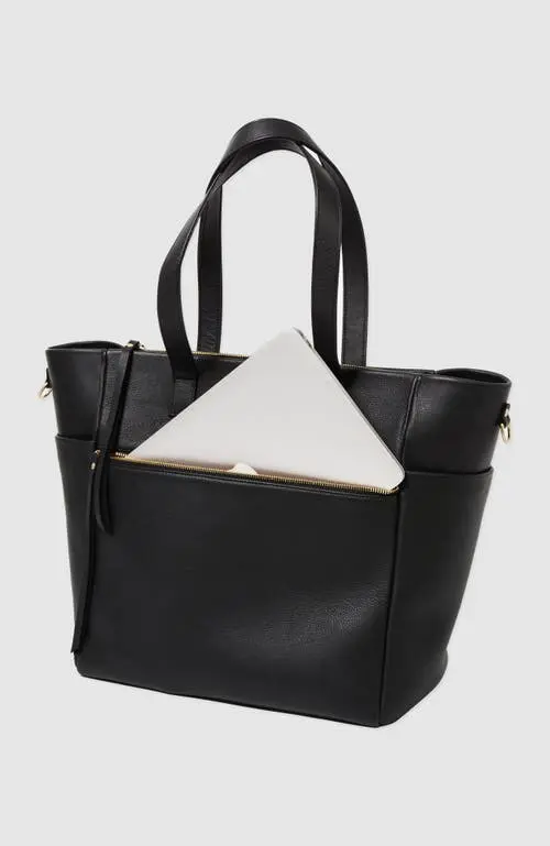 TAH Leather Laptop Tote Bag