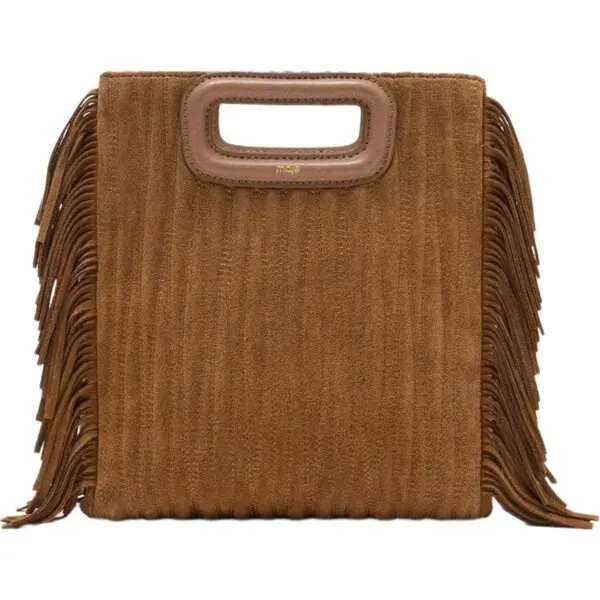 Maje Quilted Suede M Bag