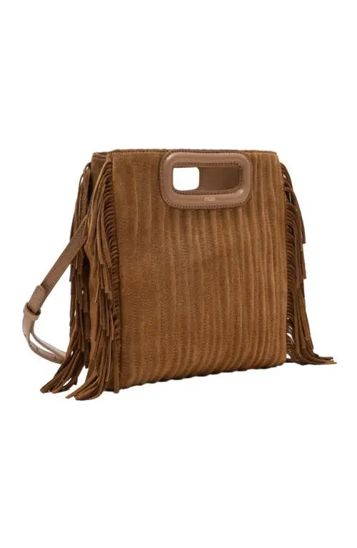 Maje Quilted Suede M Bag