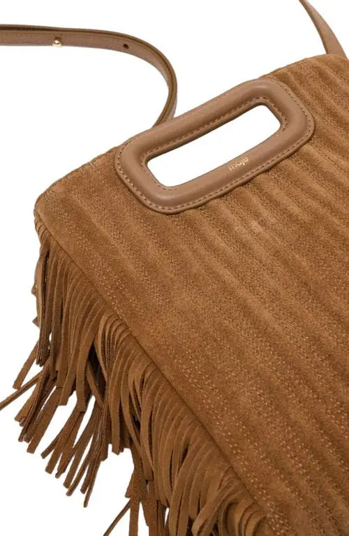 Maje Quilted Suede M Bag