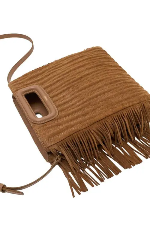 Maje Quilted Suede M Bag