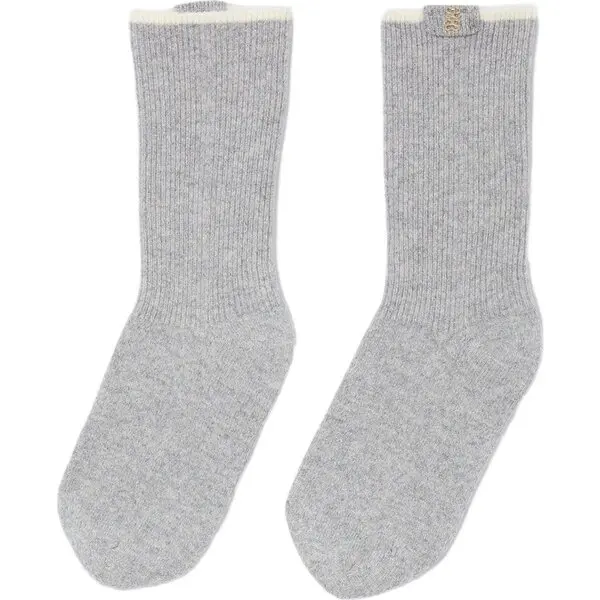 Sandro Two-tone Knee-high Socks - Grey