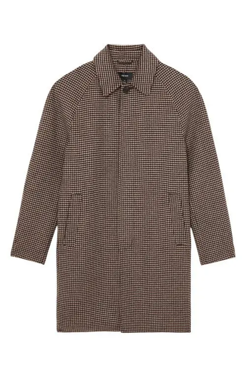 REISS Morpeth Houndstooth Wool Blend Coat